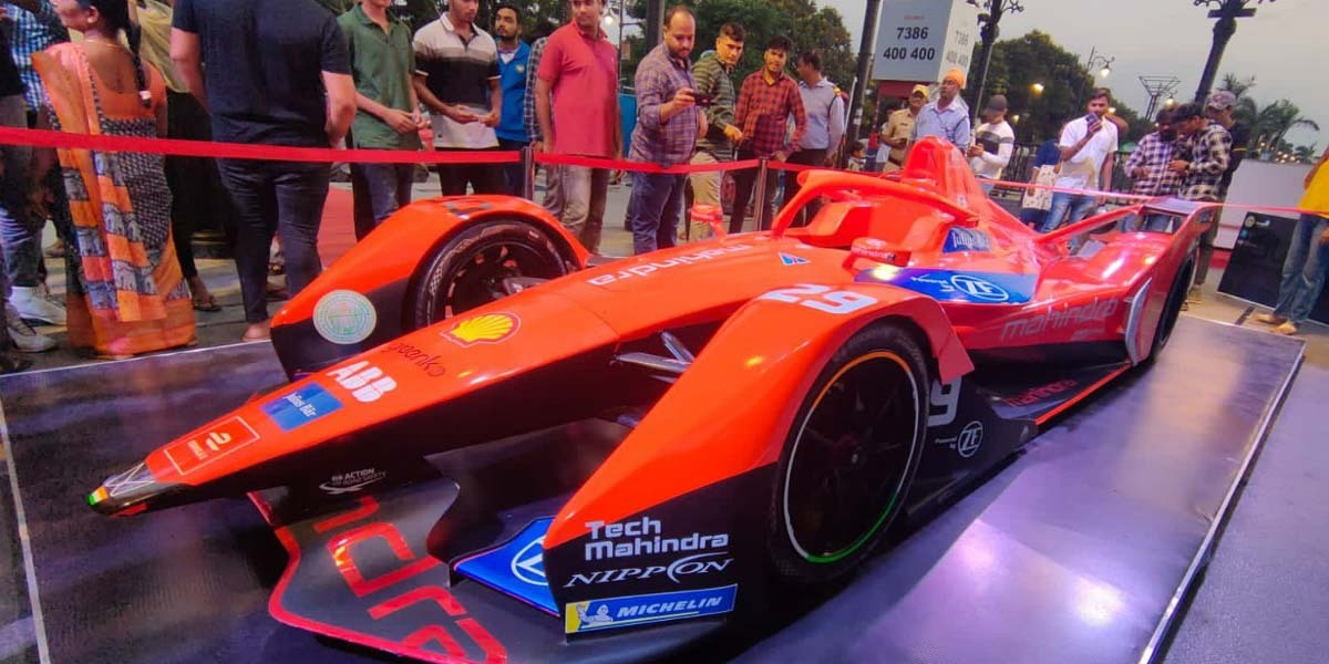 Generation 2 Formula E car showcased at Durgam Cheruvu bridge in ...