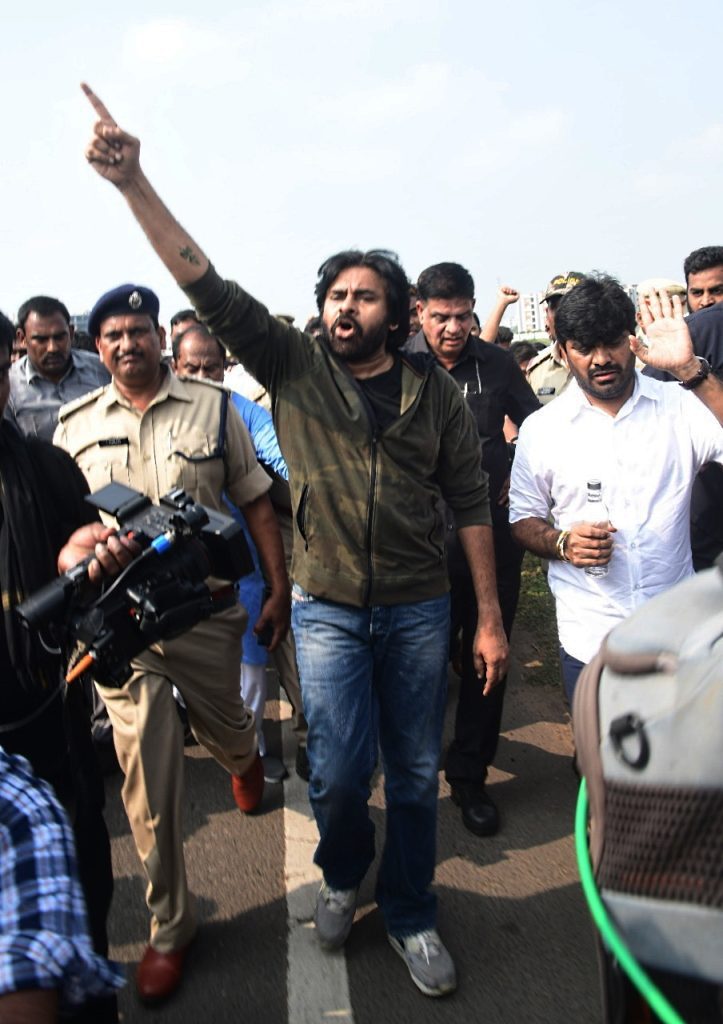 Andhra Pradesh demolition drama: Pawan Kalyan walks to Ippatam in filmy style, slams Jagan ...