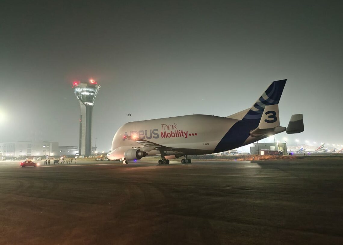 In a first, the whale-shaped aircraft Airbus Beluga lands in Hyderabad ...