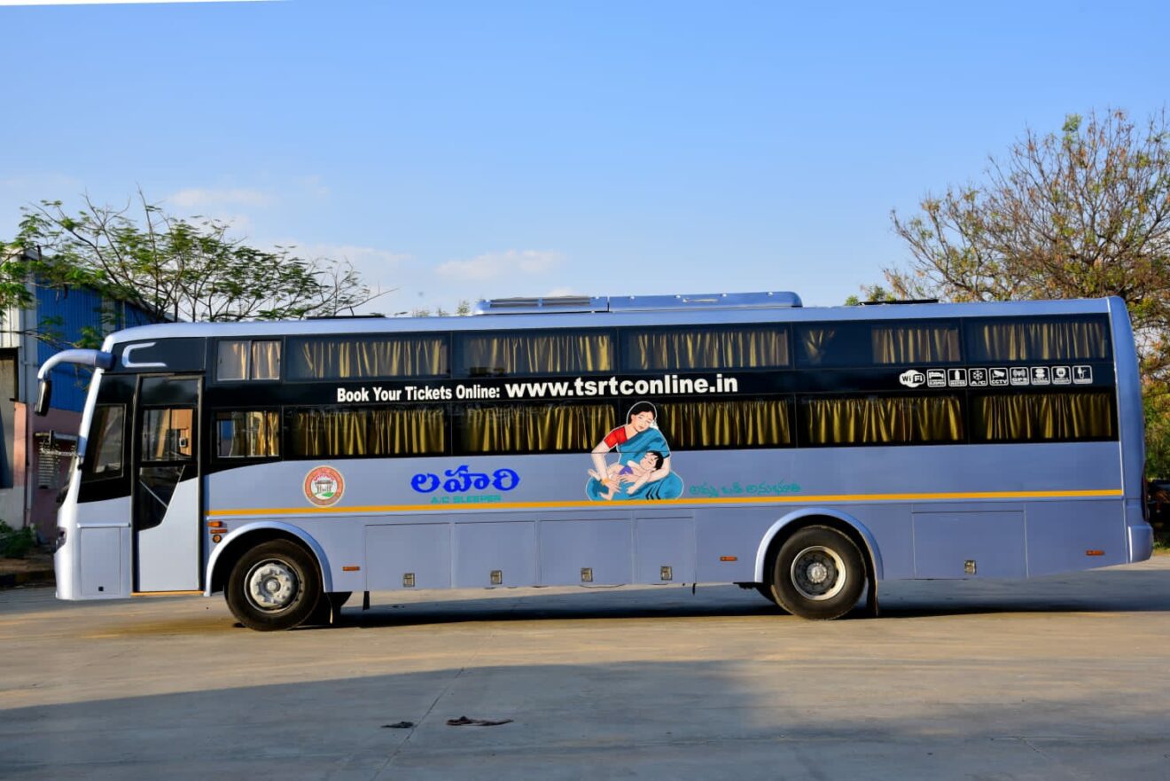 TSRTC launches 9 high-tech AC sleeper buses; pilot project for dynamic ...