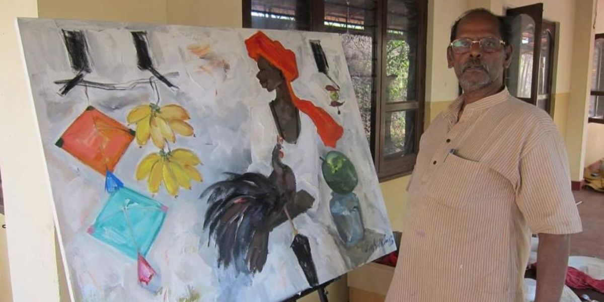 'Late artist JMS Mani's popular Badami series has more people in it ...