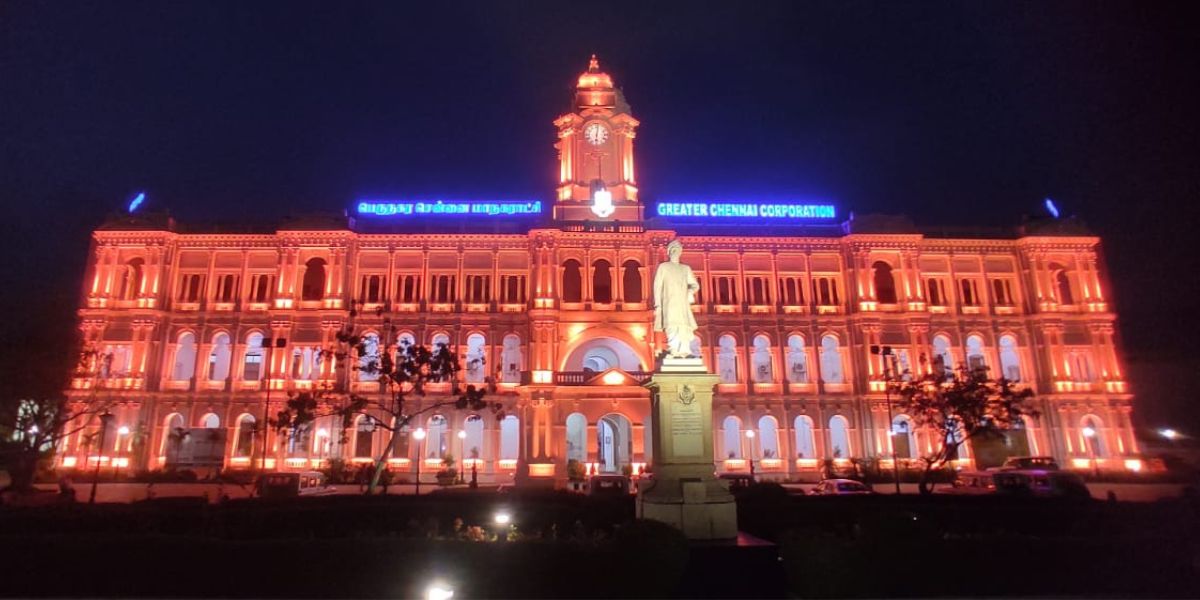 Chennai's Ripon Building glows orange for global movement against ...