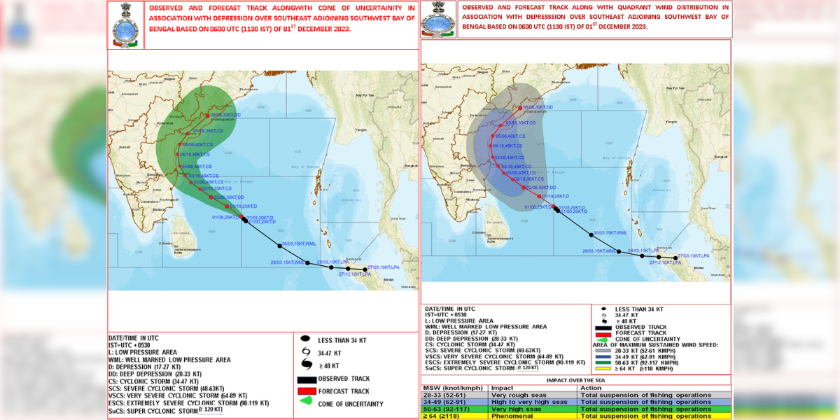 Cyclone Michaung to make landfall on 5 December in coastal AP