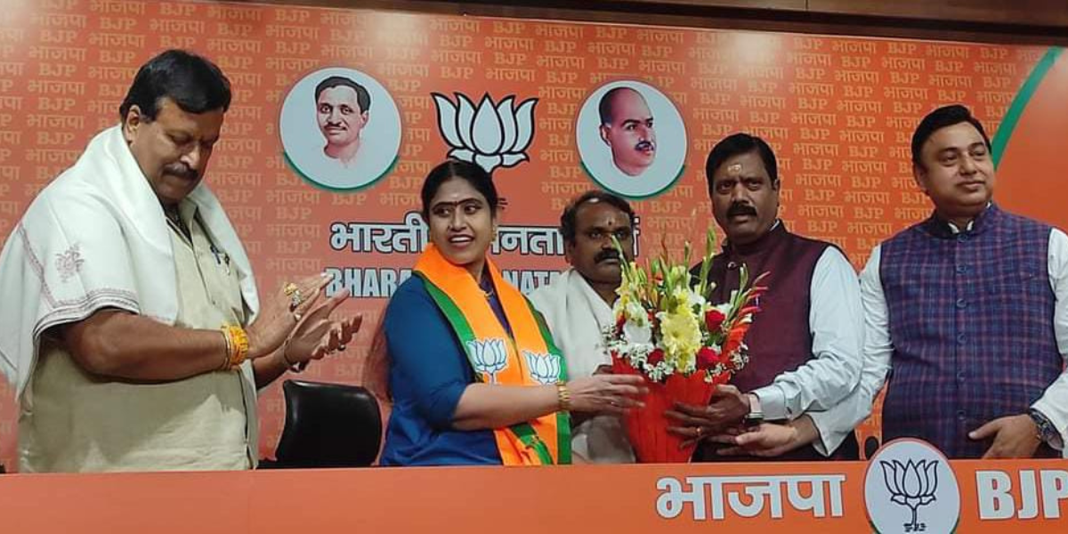 Tamil Nadu Congress MLA Vijayadharani joins BJP; hails PM Modi ...