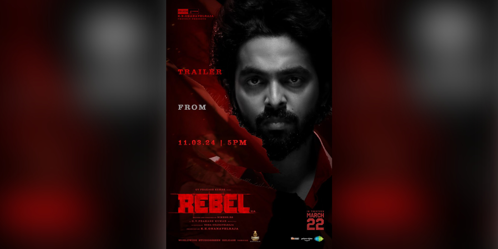 GV Prakash Kumar's 'Rebel' trailer promises an entertainer - The South ...
